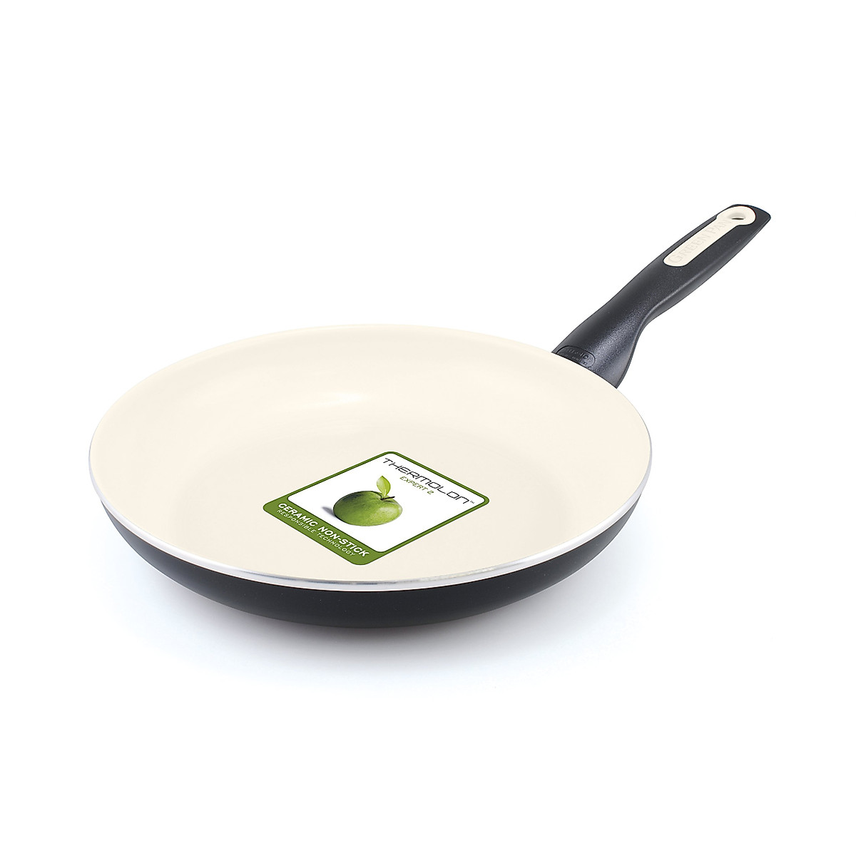 GreenPan Rio 12 Inch Ceramic Non-Stick Fry Pan, Black -