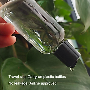 YICTEK 3.4 Oz Clear Empty Travel Bottles with Disc Cap 6 Pcs, 100ml TSA Transparent Plastic Travel Size Bottles and Refillable Travel Containers for Shampoo and Lotion