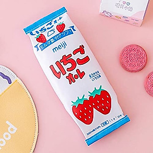 Ayrsjcl Pencil Case 3pcs Cute Snack Bag Shape Pen Bag Pouch Holder Pu Leather Pencil Case Large Capacity Stationary Case Cosmetic Bag