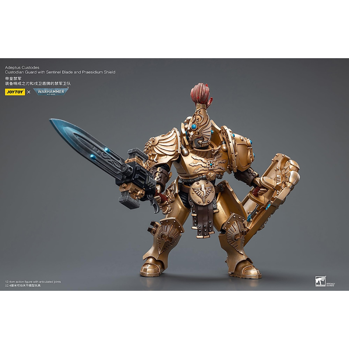 JoyToy Warhammer 40K: Adeptus Custodes Custodian Guard with Praesidium Shield 1:18