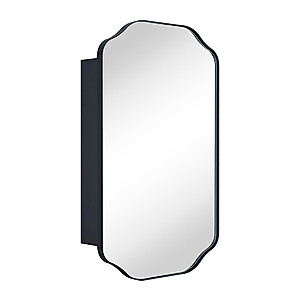 GRACTO Arched Metal Surface Mount Medicine Cabinet with Mirror Rectangle Bathroom Cabinet, 18'' W x 29'' H
