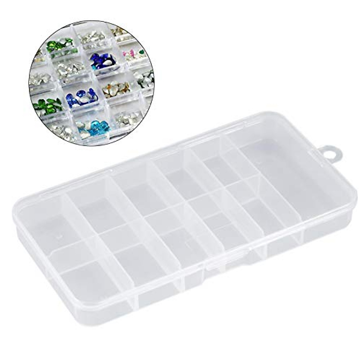 Nail Tip Box Plastic Nail Art Empty Storage Case Holder Container Box Tool for Home Nail Salon