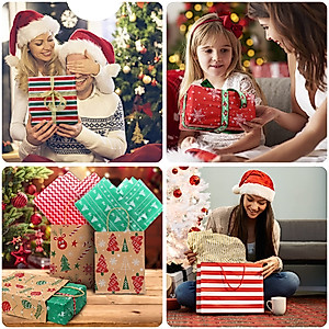 SANNIX 100 Sheets Christmas Tissue Paper Xmas Bulk Gift Wrapping Paper Bag for Christmas Gift Wrapping Boxes DIY Crafts Birthday Holiday Decoration 19.7 ×13.8 Inch (10 Patterns)