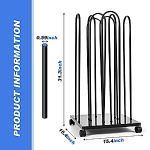 Dunzy Hanger Organizer Stacker, 4 in 1 Hanger Rack Movable Stand Hanger Holder with Swivel Caster Wheels for Clothing Store Laundry Room Closet, Black