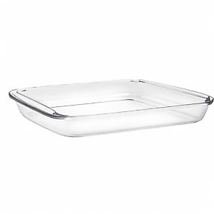 Bovado USA 9" x 13" Inch Glass Oven Baking Dish | High-Grade Borosilicate Glass | 3 Qt Capacity | Nonstick, Dishwasher Safe, Freezer-to-Oven Casserole Pan | No Lid