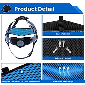 DEKELIY 9pcs Hard Hat Sweat Bands Washable Reusable Hard Hat Sweatband Liners Air Cushion Hard Hat Accessories