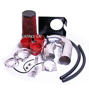 PERFORMANCE HEATSHIELD COLD AIR INTAKE KIT FIT 1997-2003 Ford F-150 Expedition / 1997-1999 F-250 4.6 4.6L 5.4 5.4L V8 ENGINE (RED)