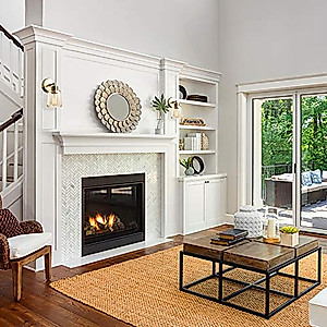 Globe Electric 51715 1-Light Plug-in or Hardwire Wall Sconce, Matte Brass, Smoked Amber Glass Shade, Black Fabric Cord, in-Line On/Off Switch, Pendant Light Fixture, Pendant Lights Kitchen Island