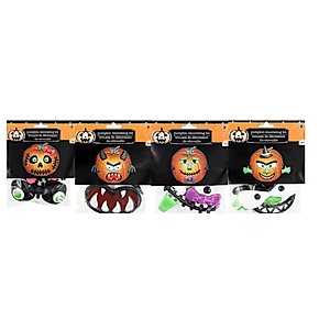 Halloween Plastic Push in Pumpkin Decorating Kits No Carving Kits 1 Set 4 Packs Halloween Pumpkin Faces Push in