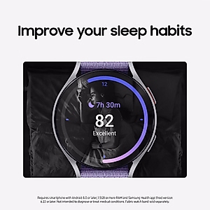 SAMSUNG Galaxy Watch 6 44mm Bluetooth Smartwatch w/ Fitness Tracker, Personalized HR Zones, Advanced Sleep Coaching, Heart Monitor, BIA Sensor, Biggest Screen, US Version, Graphite (Renewed)