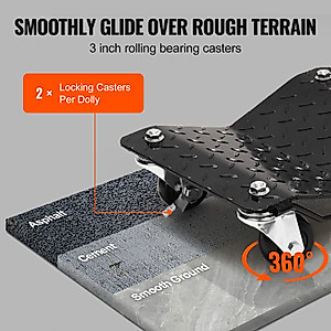 VEVOR Wheel Dolly, 6000 lbs/2722 kg Car Moving Dolly, Wheel Dolly Car Tire Stake Set of 4 Piece, Heavy-Duty Car Tire Dolly Cart Moving Cars, Trucks, Trailers, Motorcycles, and Boats