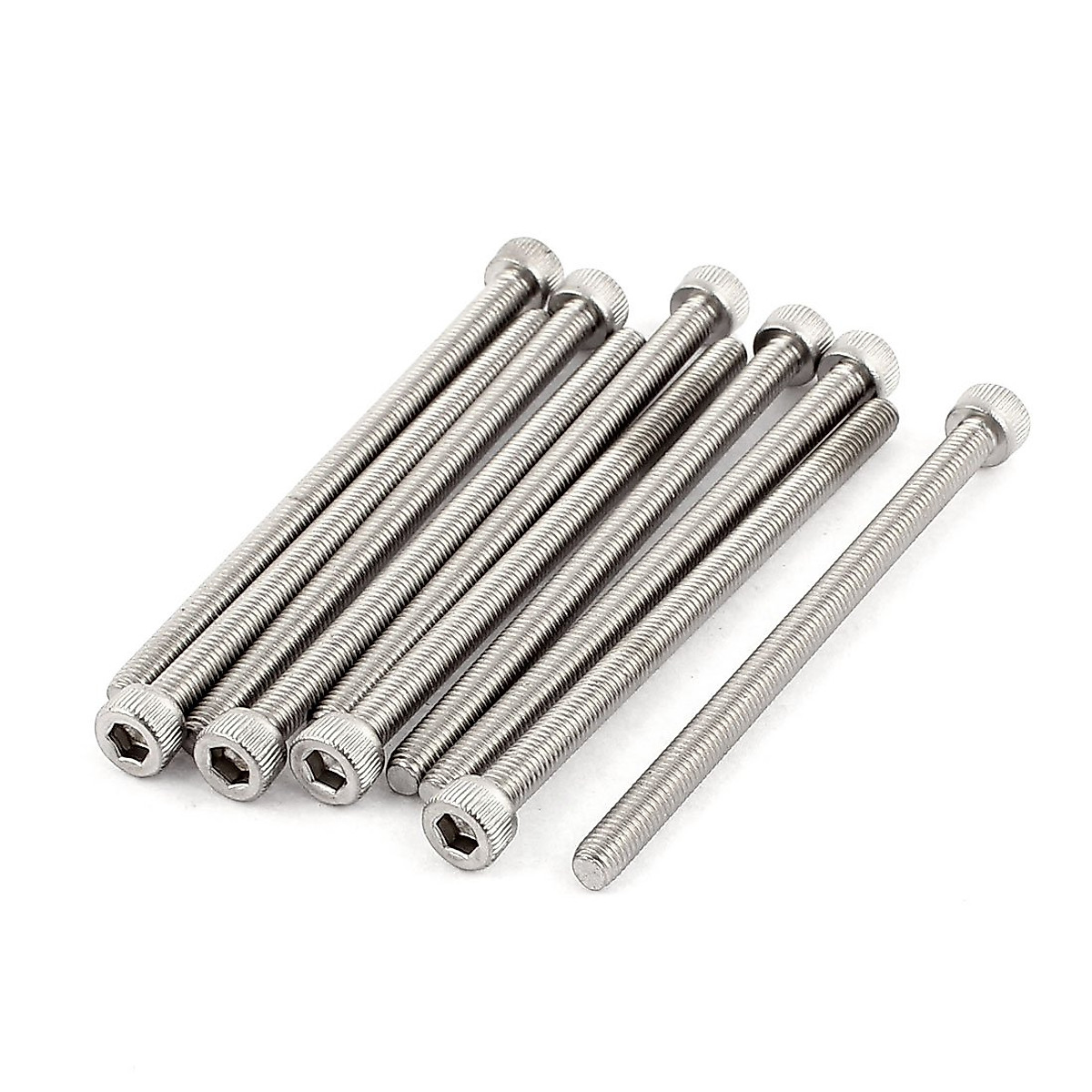 uxcell® M5x80mm Thread 304 Stainless Steel Hex Socket Head Cap Screw Bolt DIN912 10pcs