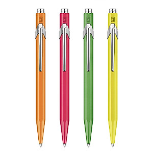 CREATIVE ART MATERIALS Caran D'ache Ballpoint Pen Metal Fluor Orange (849.030)