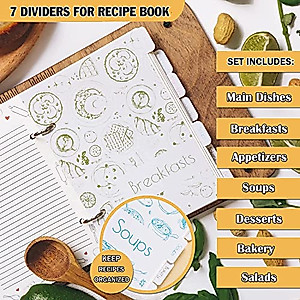 ENJOY THE WOOD Wooden Blank Recipe Book Binder - Personalized Recipe Notebook - Family Cookbook Journal Custom Sketchbook To Write In Organizer by Enjoy The Wood (Medium (A5), Peppers)