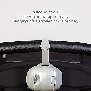 Ubbi On The Go Dual Pacifier Holder, Keeps Baby’s Binkies Clean and Accessible, Includes Silicone Strap, Gray