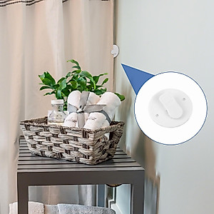 8Pcs Shower Curtain Clips Shower Windproof Splash Guard Clear Self Adhesive Windproof Splash Clips Bathroom Curtain Weight Clip for Home