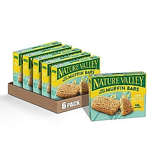 Nature Valley Soft-Baked Muffin Bars, Lemon Poppy Seed, Snack Bars, 5 ct (Pack of 6)