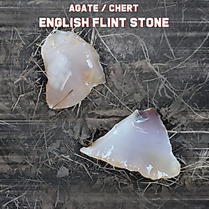 PSKOOK Flint Steel Striker Kit Primitive Fire English Flint Stone Steel Striker(Flint 1PC)