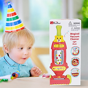 FS Toy Vacuum for Toddlers 2-3, Working Kids Vacuum Cleaner with Light and Sound, Pretend Play Toddler Vacuum Cleaning Toys Set, Gifts for 2 3 4 Year Old Boys Girls Baby Vacuum