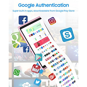 2024 Tablet, Android 12 Tablet, Tablet 8 inch, IPS Touch Screen, Quad-core, 32 + 512 GB Expansion, WiFi, BT, 4300 mAh Battery.