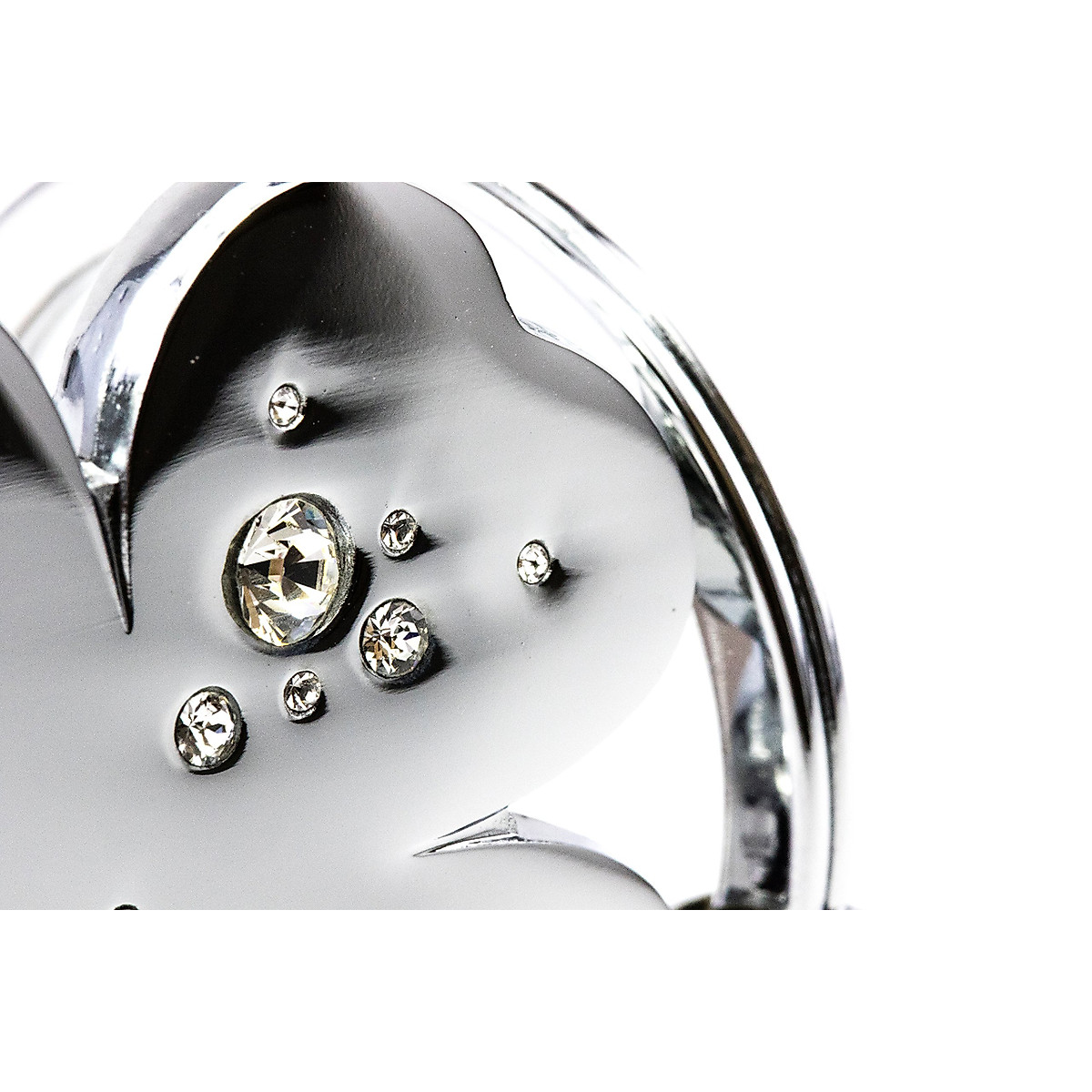 TROIKA Girls Best Friends "Clover" – KR9-30/CH – Keyring – Made with Swarovski® Elements – cast Metal– Shiny – Chrome Plated – Silver – TROIKA-Original