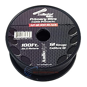 Audiopipe 12 Gauge Wire RED & Black Power Ground 100 FT Each Primary Stranded Copper CLAD