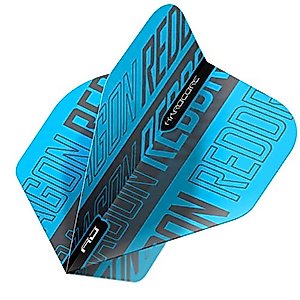 RED DRAGON Hardcore XT Blue and Black Dart Flights - 4 Sets Per Pack (12 Dart Flights in Total)