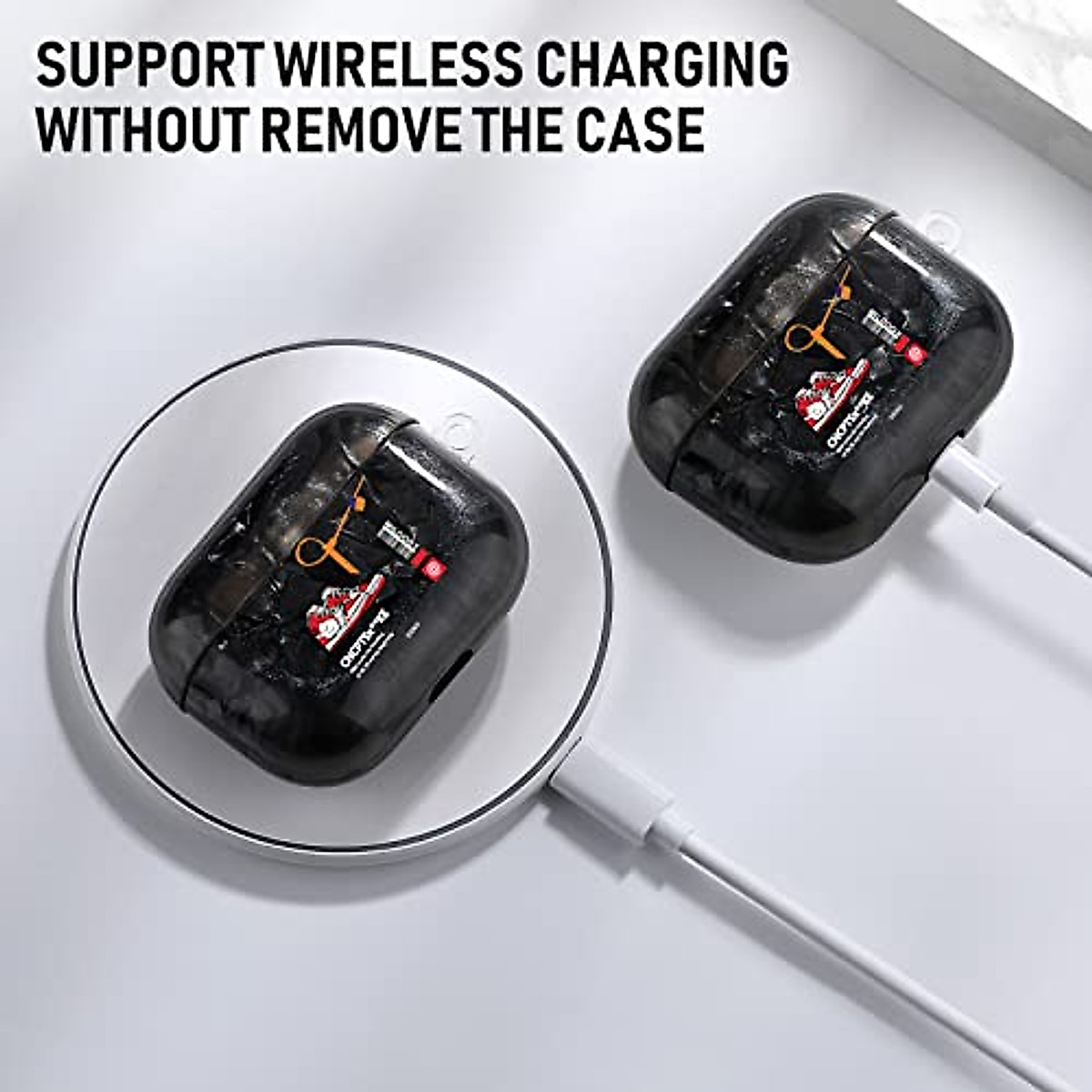 EJMM for Airpods Pro 2 Case, Special Designed Hot Off Sport Patten Airpods Pro 2 Case Cover Compatible Airpods Pro 2nd Generation for Men Women,Black Shell Red Shoes