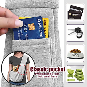 artisome Pet Dog Sling Carrier for 3-10 lbs pet,Dog Purse Pouch,Dog Satchel,Reversible unadjustable Strap Travel Hand-Free Safe Bag Small Puppy Backpack (Grey)