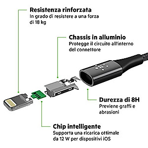 Belkin MIXIT DuraTek Lightning to USB Cable - MFi-Certified iPhone Charging Cable for iPhone 11, 11 Pro, 11 Pro Max, XS, XS Max, XR, X, 8/8 Plus and more (4ft/1.2m), Rose Gold
