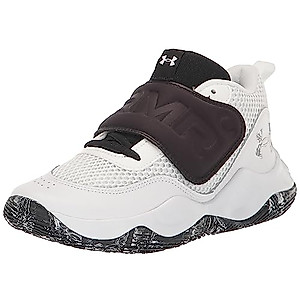 Under Armour Unisex Grade School Zone Basketball 2, (101) White/White/Black, 3.5, US