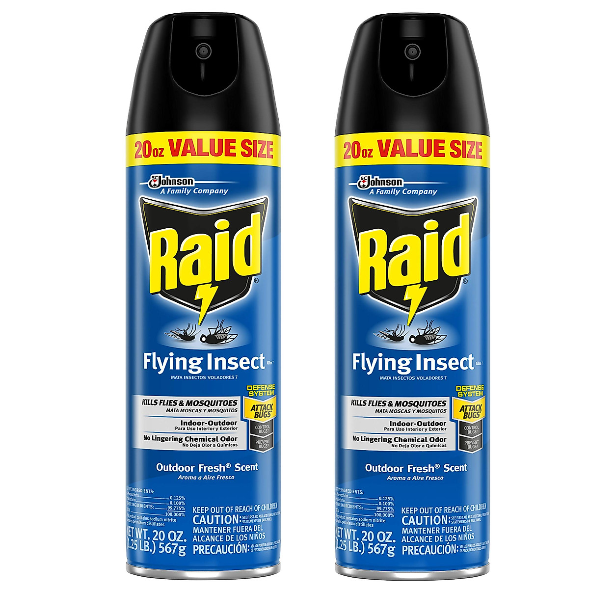 Raid Flying Insect Killer Lawn and Garden 20 Ounce (Pack of 2)