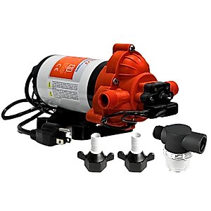 SEAFLO 33-Series Water Pressure Pump - 115V AC, 3.3 GPM, 45 PSI, Self Priming, Smart Pressure Switch, UL & CSA Certified, for RV, Caravan, Off-Grid, Marine, and Industrial Use