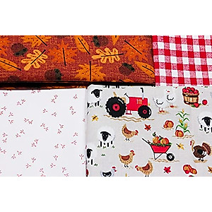 Fat Quarter Fabric Bundle; 100% Cotton; for Quilting, Sewing and Crafts (Autumn Farm (4))