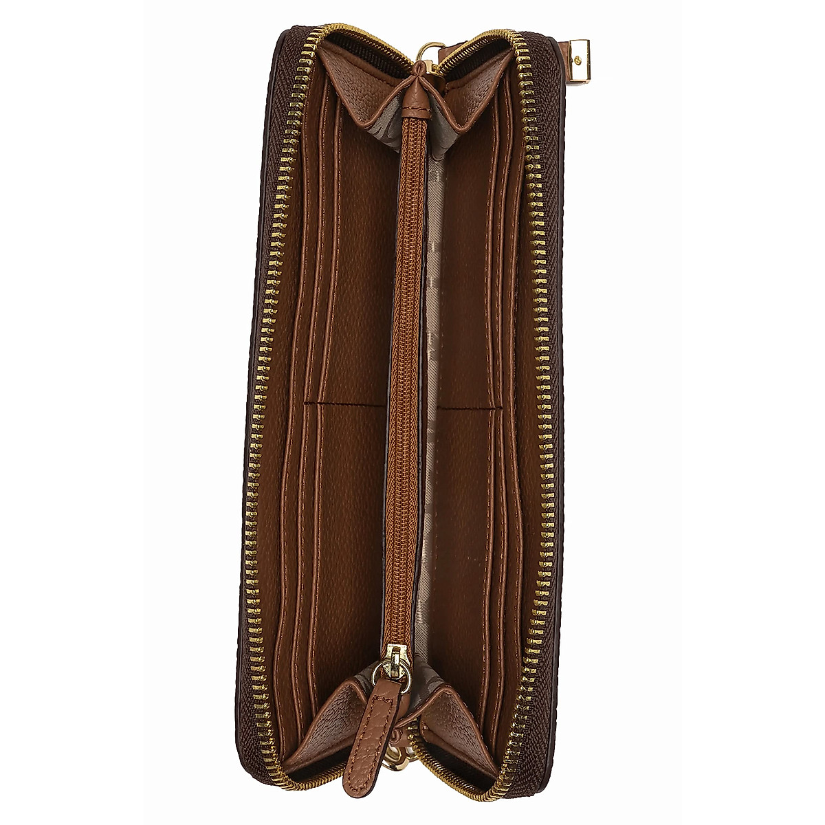 Calvin Klein Signature Zip Around Wallet Wristlet Clutch Bag