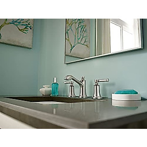 Moen Dartmoor Brushed Nickel Two-Handle 8 in. Widespread Bathroom Faucet Trim Kit, Valve Required, T6805BN