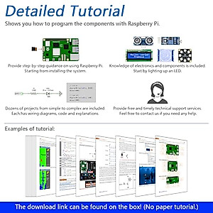 Freenove Projects Kit for Raspberry Pi 5 4 B 3 B+ 400 Zero 2 W, Simple Wiring, 860-Page Detailed Tutorial, Python C Java Scratch Processing Code, 132 Projects (Raspberry Pi NOT Included)