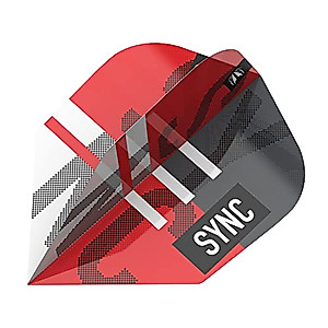 Target Darts Sync 03 21G 80% Tungsten Swiss Point Steel Tip Darts Set, Red, Silver and Black
