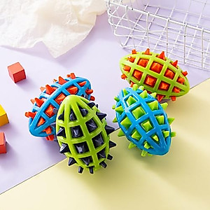 SnOwky Pet Two-Tone Rugby Sounding Dog teether Ball