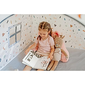 You Little Cutie Kids Popup Play Tent, No Setup Required, Neutral Color, 4x4x4' (terrazzo)
