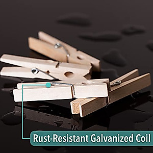 Mr. Pen- Wooden Clothes Pins, Natural Wood, 50 Pack, 2.9 Inch, Rust Resistant Clothes Pins Wooden, Clothes Pins for Classroom, Clothes Pins for Crafts, Large Clothes Pins Wood, Wooden Clothespins