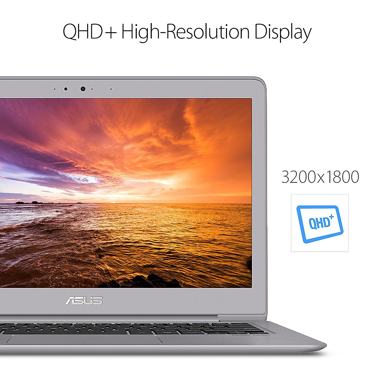 [2017 Version] ASUS ZenBook UX330UA-AH5Q 13.3-inch QHD+ Ultra-Slim Laptop (Core i5 Processor, 8GB DDR3, 256GB SSD, Windows 10), Harman Kardon Audio, Backlit keyboard, Fingerprint Reader