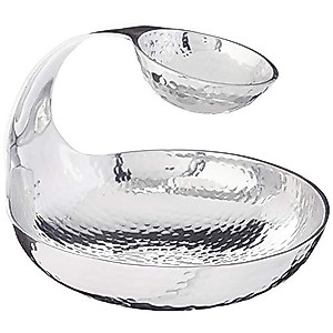 Towle Hammersmith Gooseneck Chip and Dip Server, 11-Inch