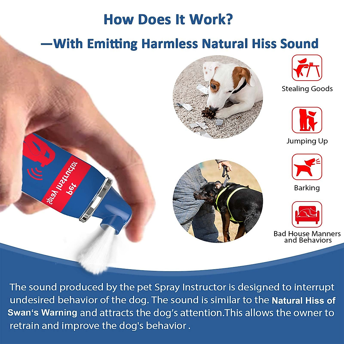 Gutes Leben Dog Instructor Spray, 70ml Spray Corrector Dog Trainer, Safe Humane & Effective Stop Barking, Jumping Up, Food Stealing, Dog Fights & Attacks, Help Stop Unnecessary Dog Behaviour (2 Pack)