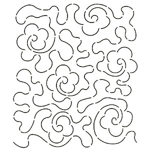 Quilting Stencils for Machine and Hand Quilting - 2 Quilting Stencils for Background Patterns - Rose Stipple, Heart Stipple Plastic Quilt Stencil Set with Guide