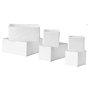 IKEA Drawer Storage Organizer Box Bin Tote (18, White) (SYNCHKG095693)