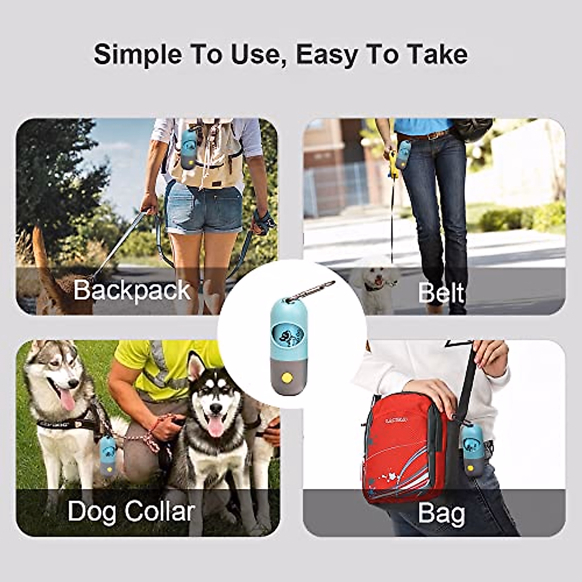 Potaroma Dog Poop Bags, 8 Rolls Guaranteed Leak-Proof Doggie Poop Bags, Extra Thick Waste Bags, Lavender Scented, 120 Count, Includes Flashlight Bag Dispenser Holder