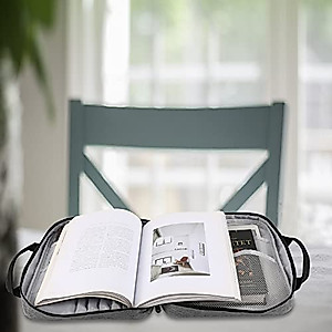 Large Bible Cover,Bible Case,Bible Covers for Women,Bible Cover for Men,Bible Book Cover Bible Bag with Handle & Pocket Study,Bible Case for Women Men Father Kids.Bible Cover Case.Gray