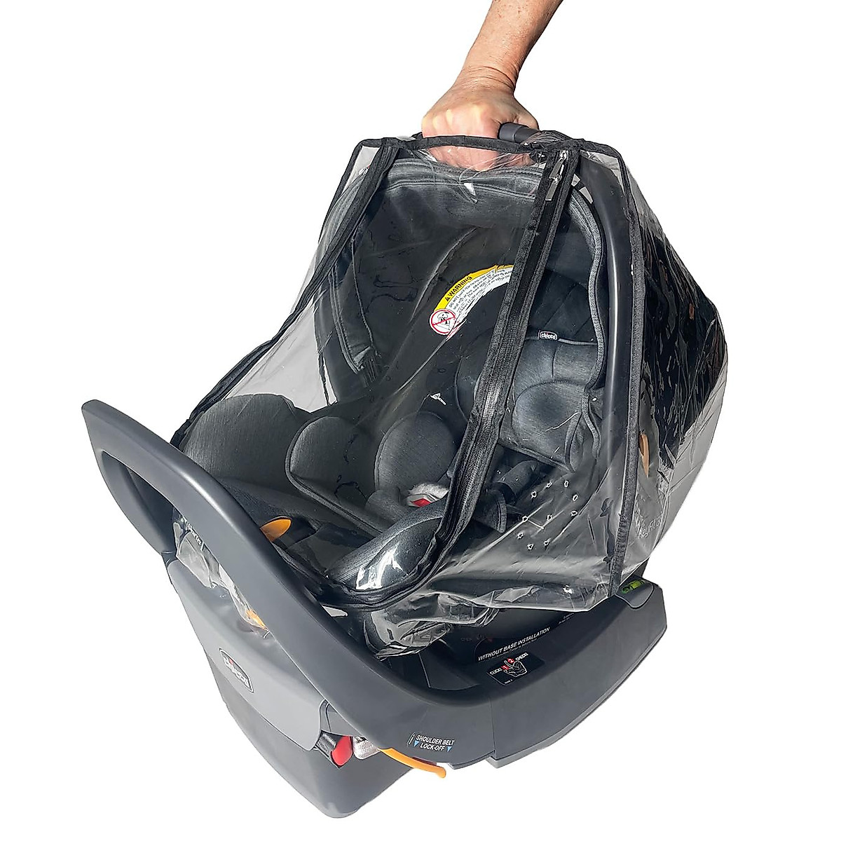 SASHA'S Rain and Wind Cover for Chicco KeyFit 35 Infant Car Seat Clear Design, Maxium Coverage (Infant Carrier not Included)