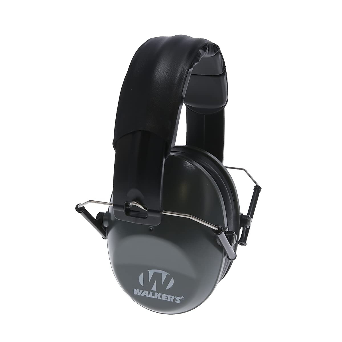 Walker's Unisex Adult's Lightweight Foldable Hearing Protection 22 dB Noise Reduction Pro Low-Profile Folding Passive Earmuffs, Grey